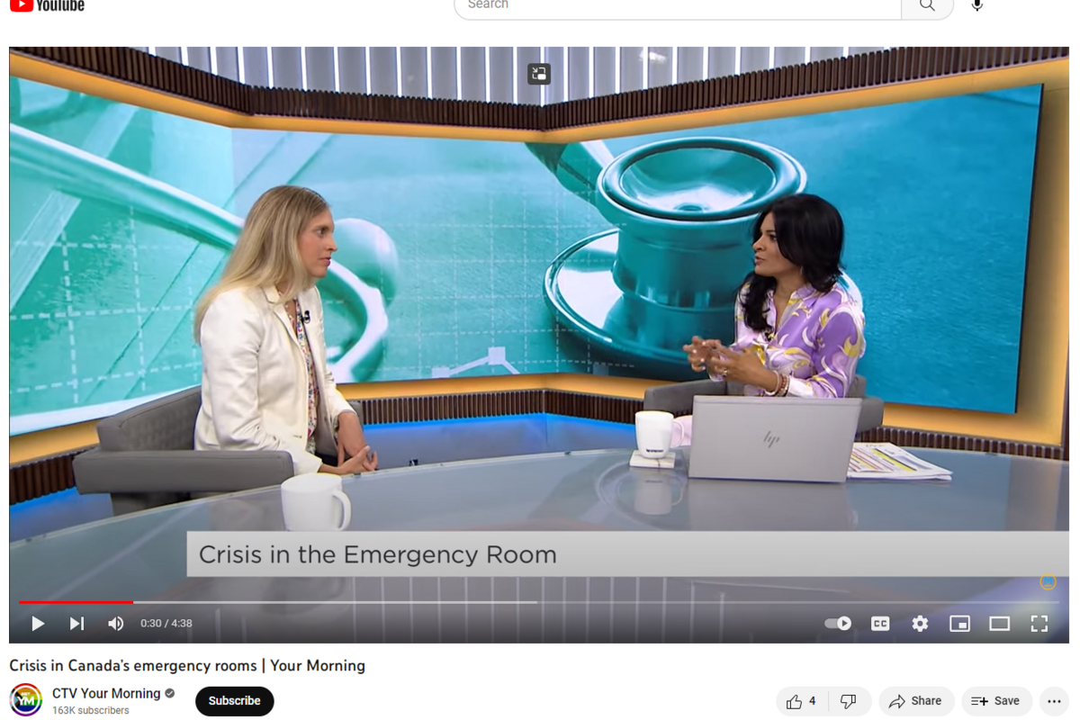 Dr. Catherine Varner on CTV | Crisis in Canada's Emergency Rooms ...