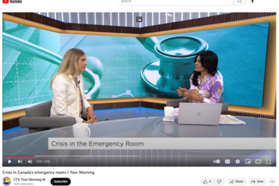Dr. Catherine Varner on CTV | Crisis in Canada's Emergency Rooms ...